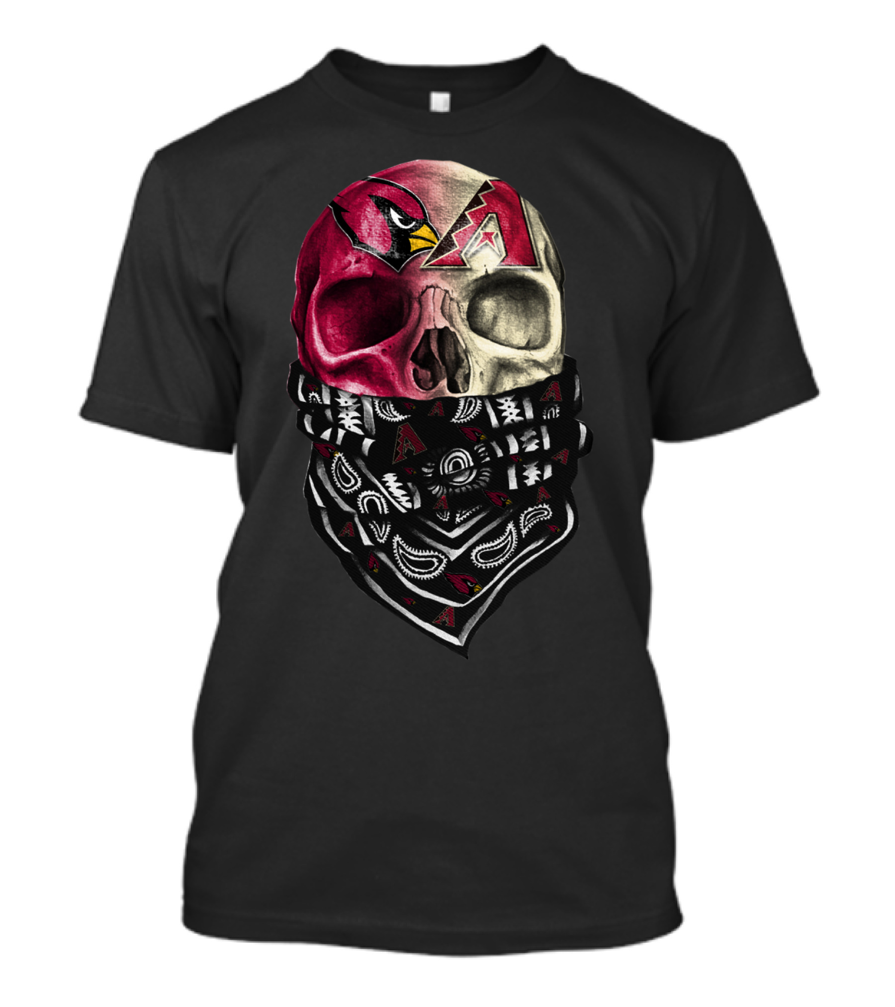 Cardinals Diamondbacks Skull Bandana T-Shirt