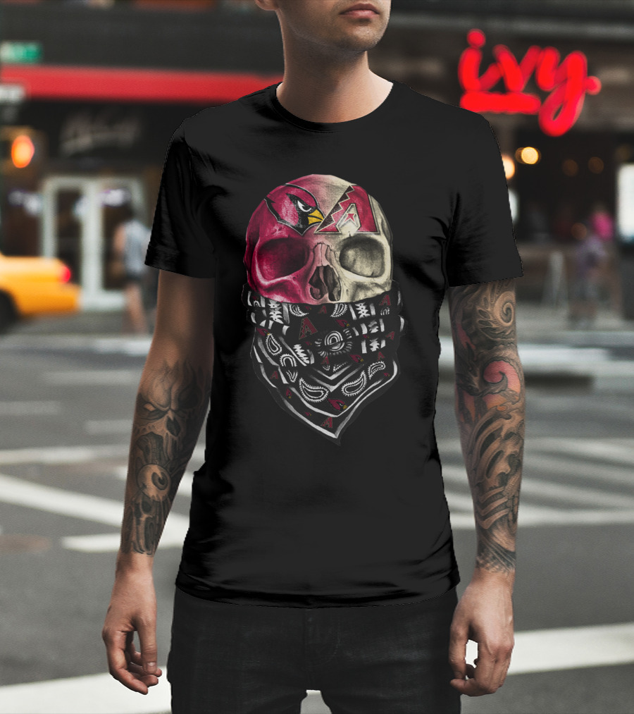 Cardinals Diamondbacks Skull Bandana T-Shirt