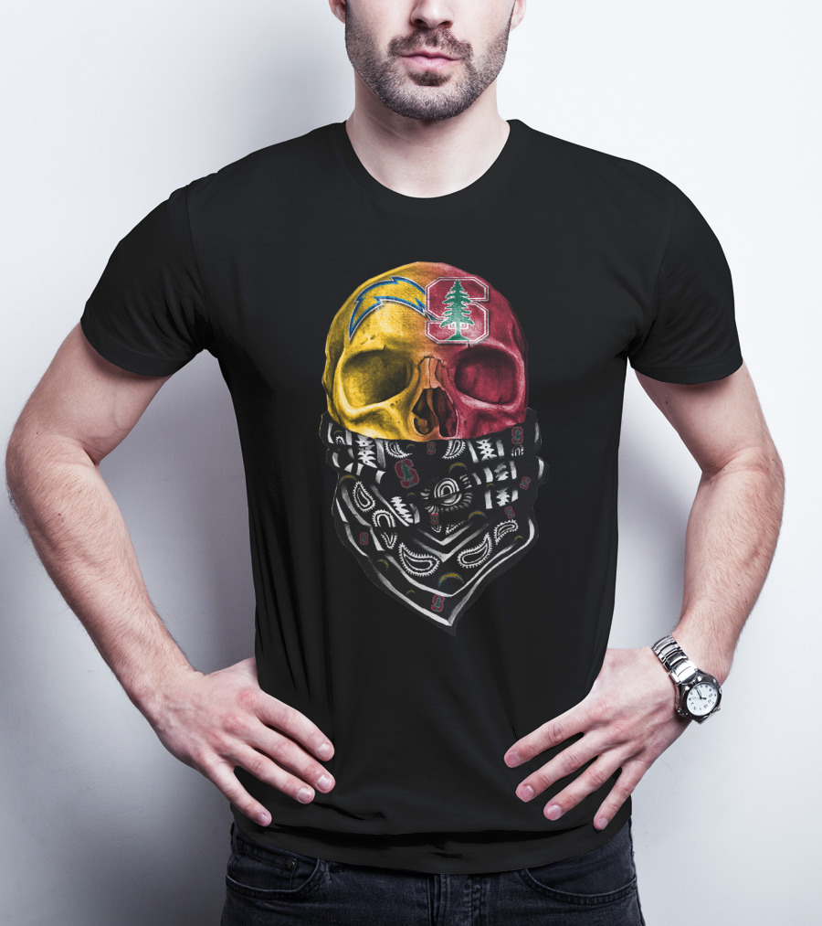 Chargers Stanford Skull Bandana T-Shirt