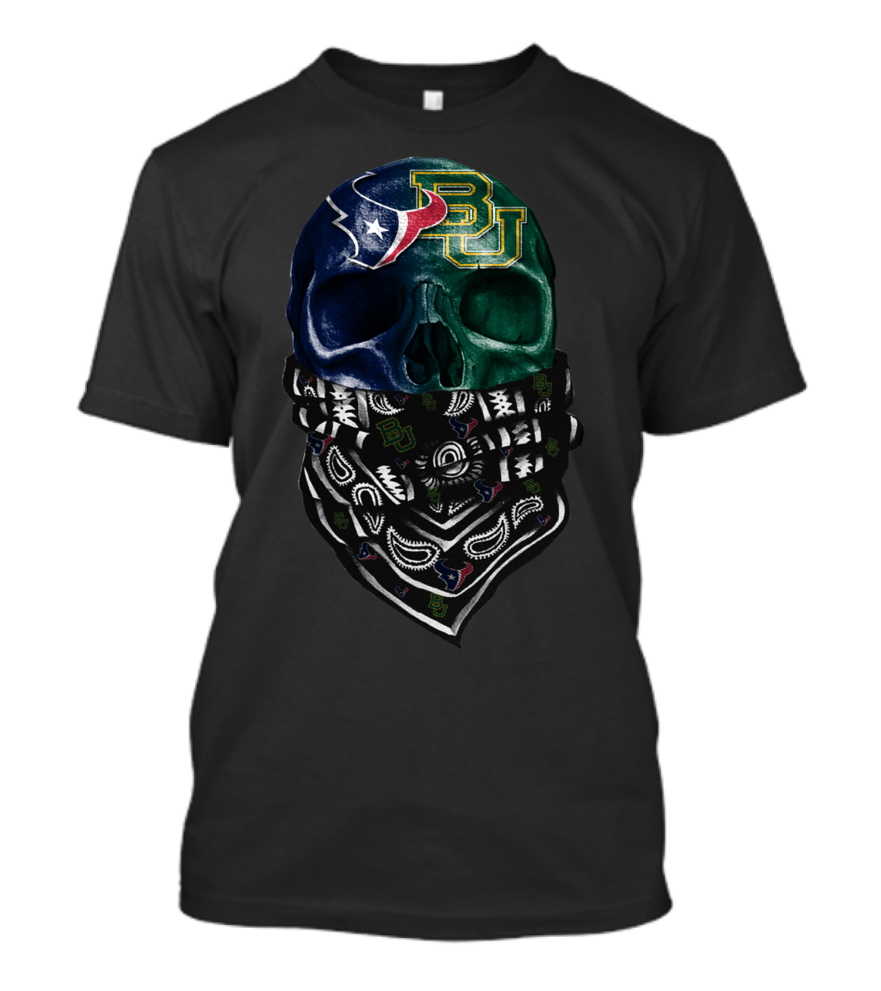 Texans Bu Skull Bandana T-Shirt