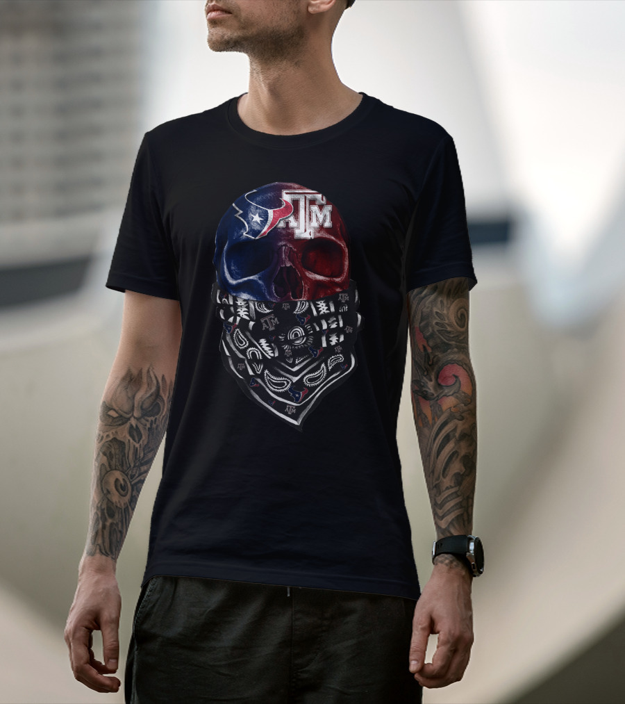 Texans Skull Bandana At M T-Shirt