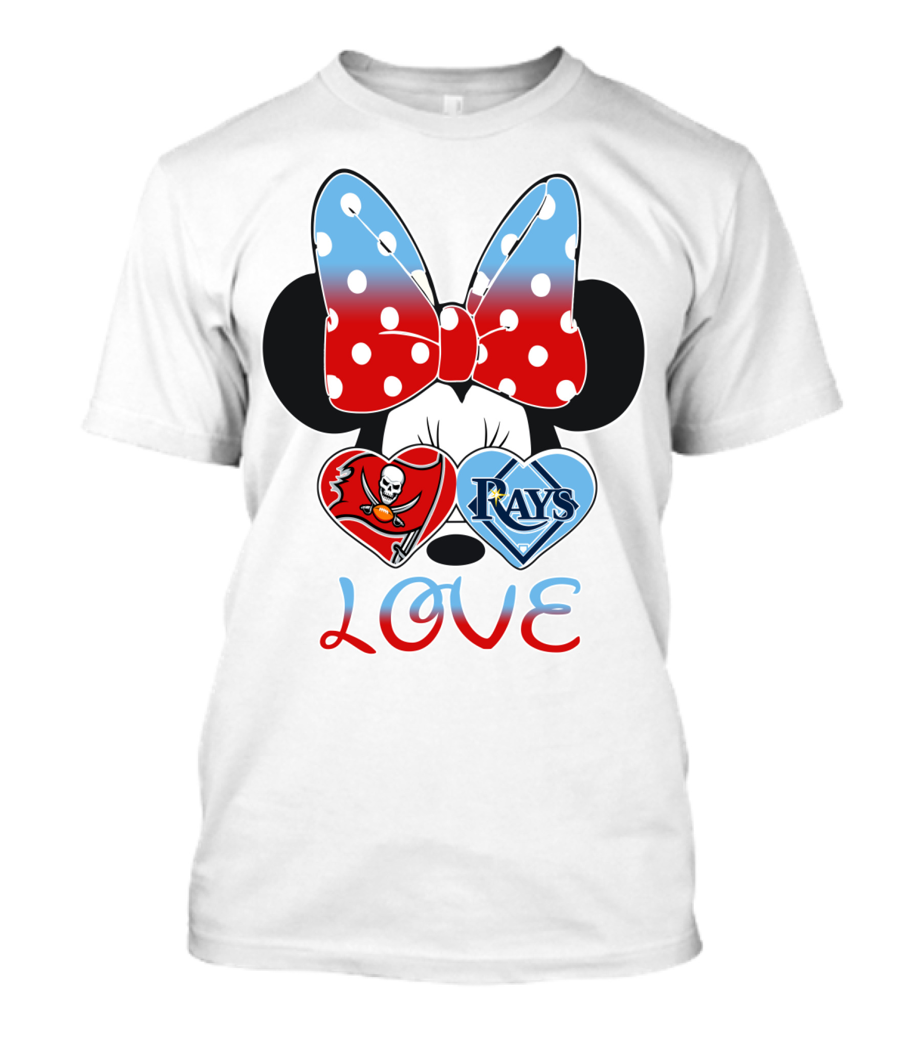 Minnie Mouse Love Tampa Bay Buccaneers Rays T-Shirt