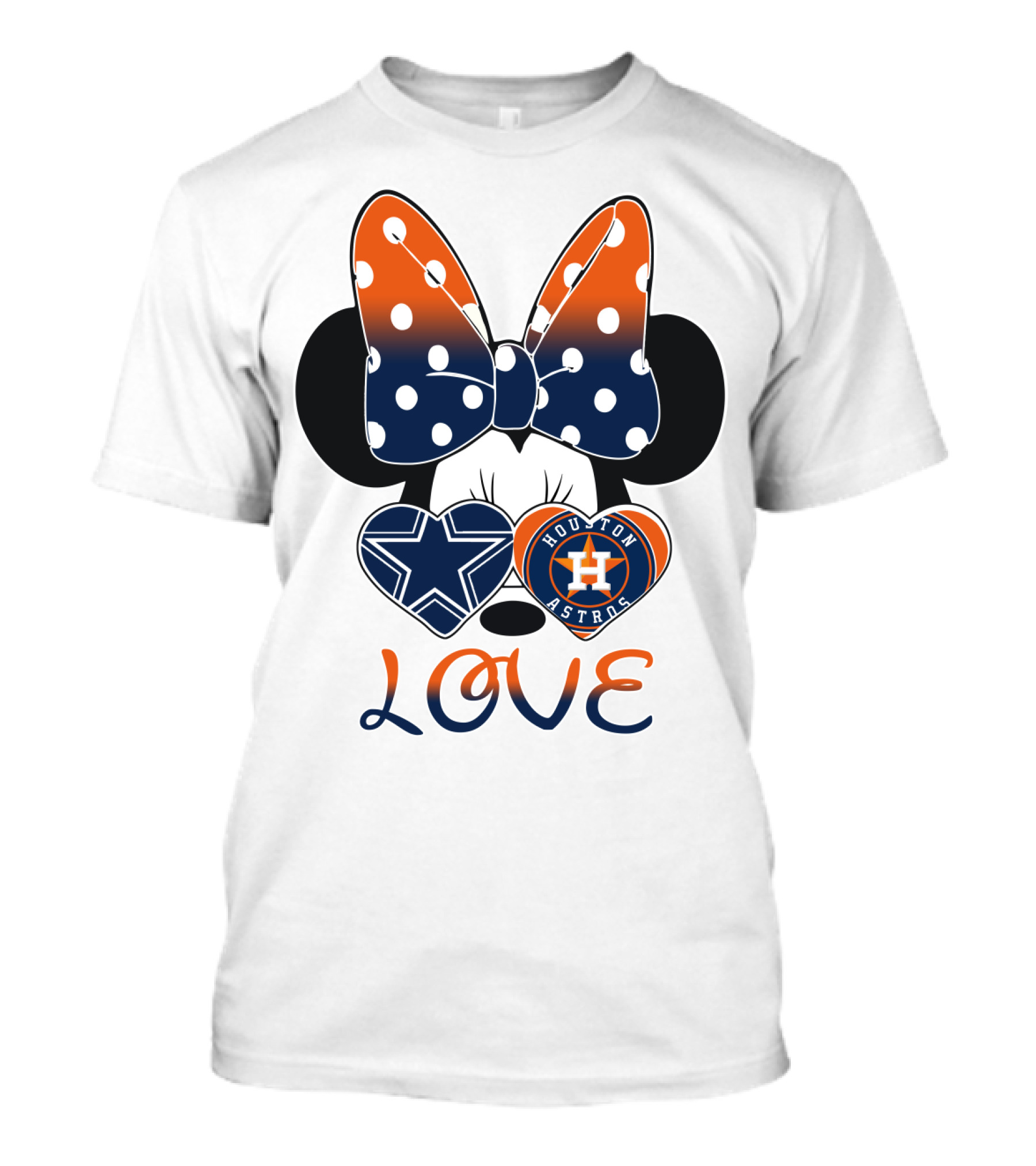 Mic 046 Houston Astros Dallas Cowboys Minnie Love T-Shirt