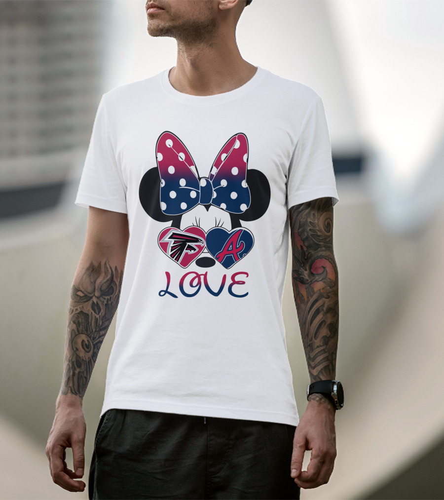 Love Minnie Bow Falcons Braves T-Shirt