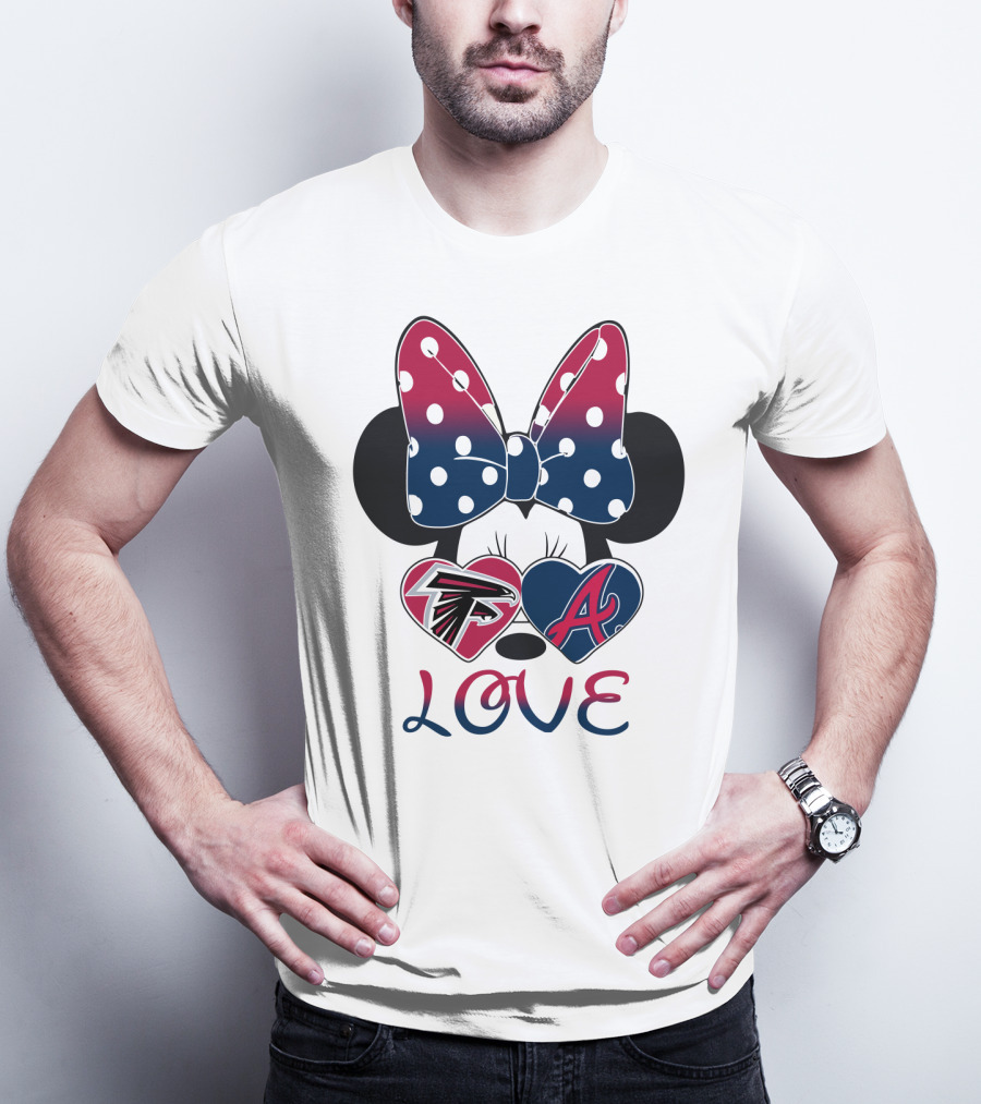 Love Minnie Bow Falcons Braves T-Shirt
