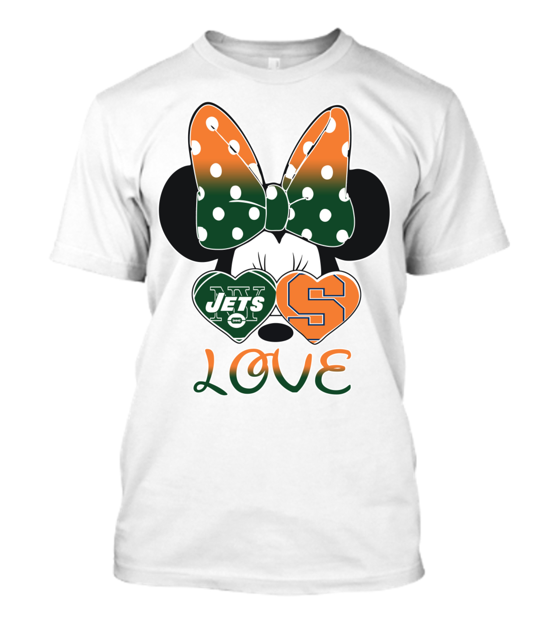 Ny Jets Syracuse Love Minnie Ears Bow T-Shirt