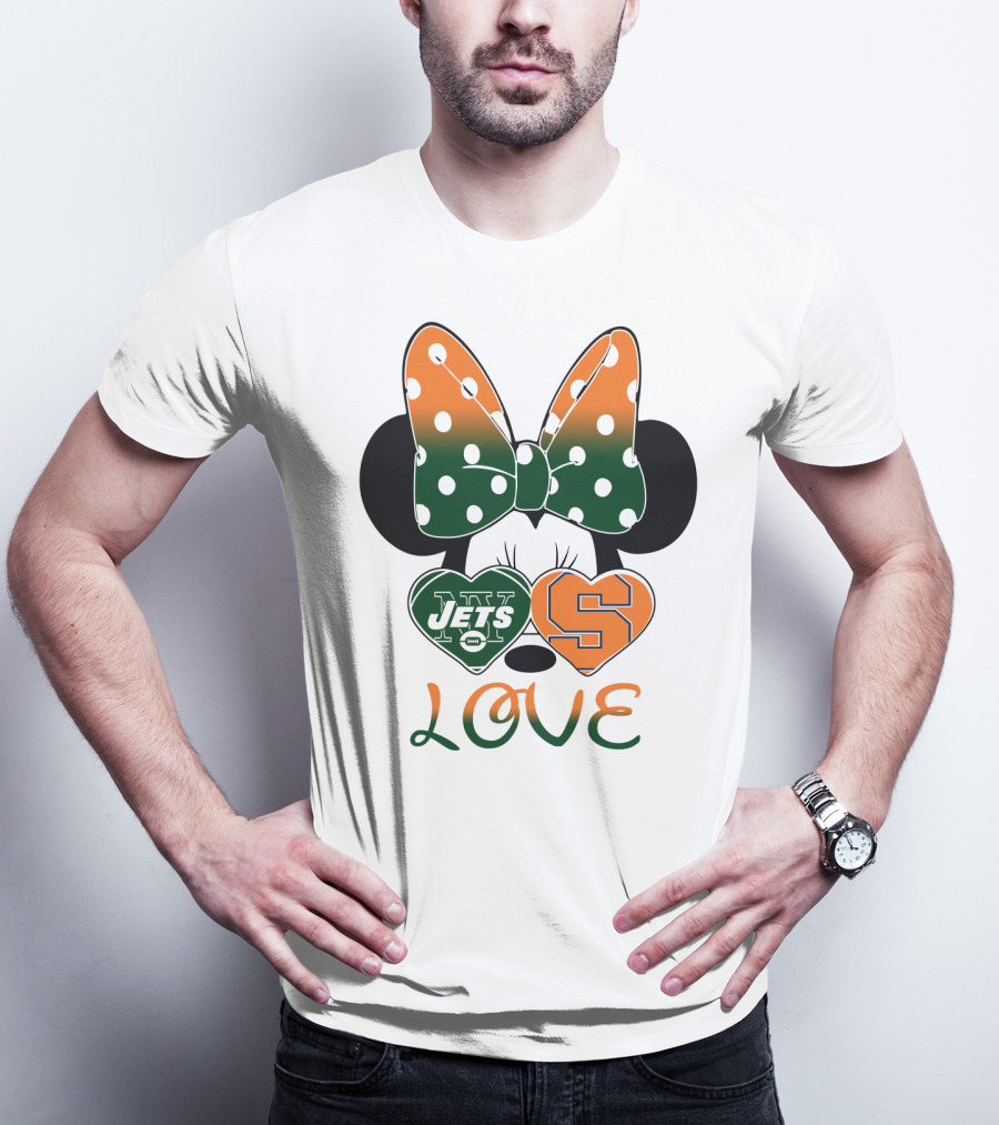 Ny Jets Syracuse Love Minnie Ears Bow T-Shirt