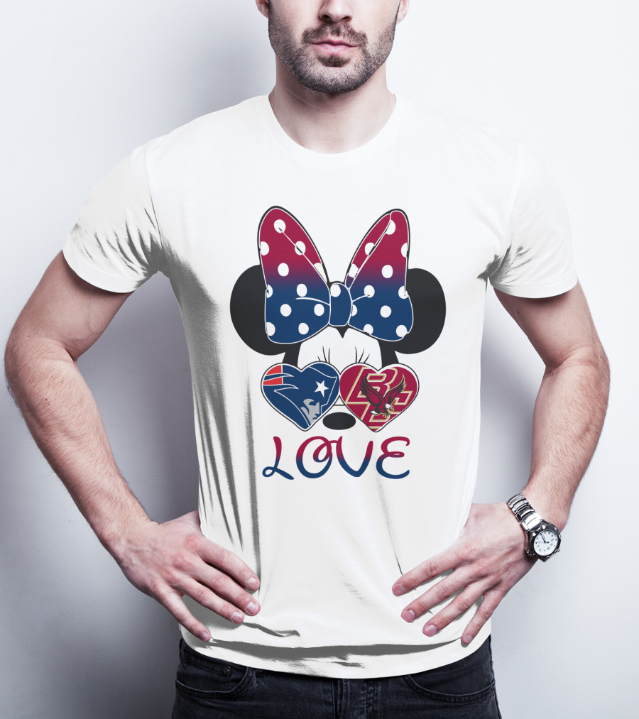 Love Patriots Eagles Minnie Bow T-Shirt