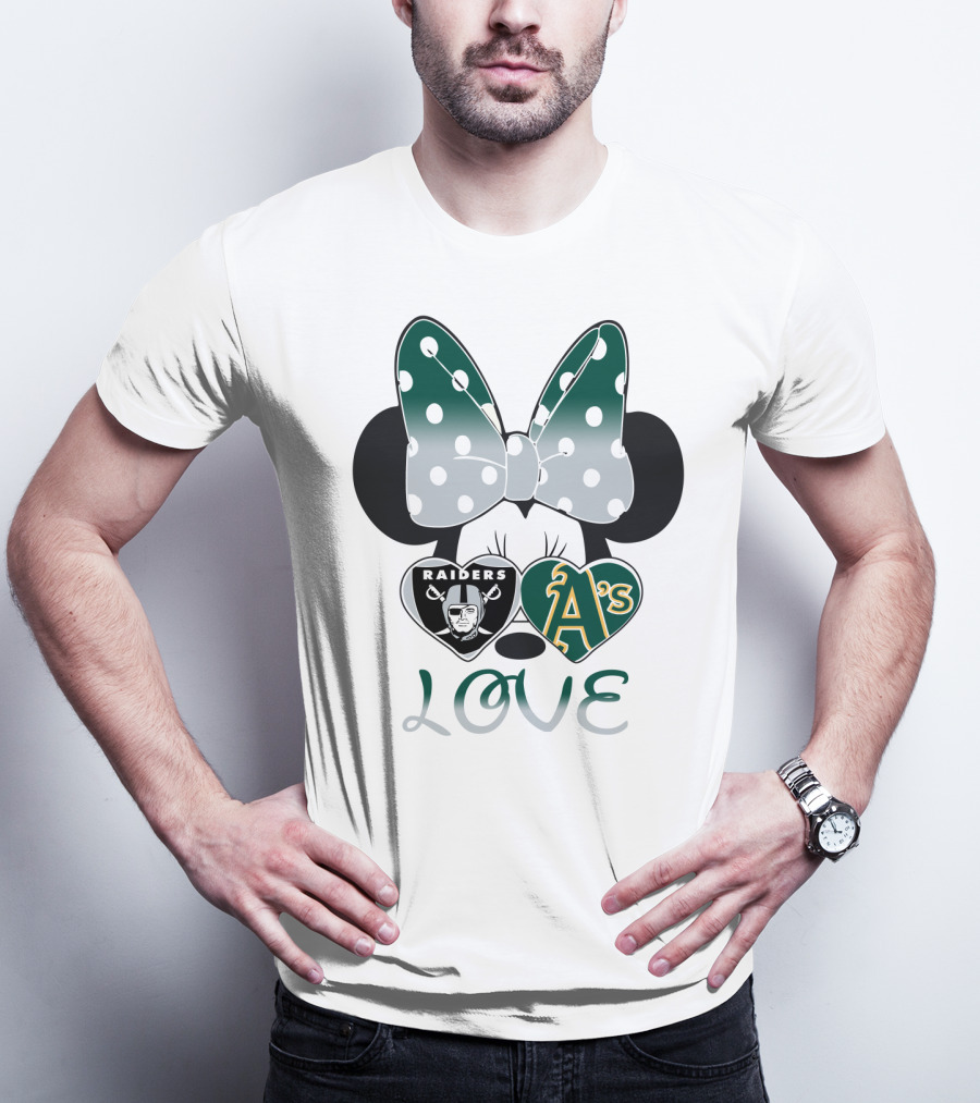 Raiders A's Love Minnie Mouse Bow T-Shirt