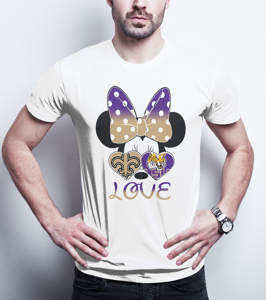 Love Lsu Saints Minnie Bow T-Shirt