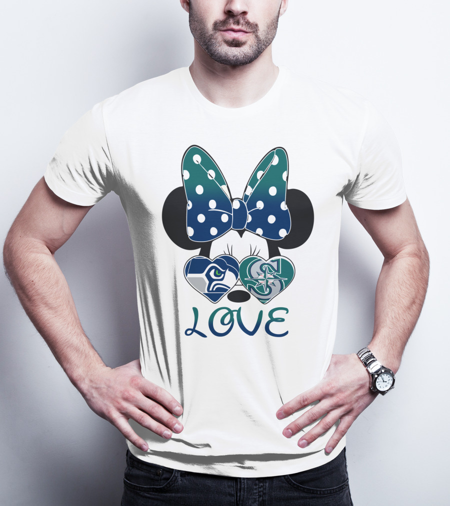 Love Minnie Mouse Seahawk Mariners T-Shirt