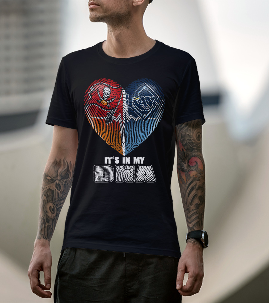 It's In My Dna Buccaneers Rays Heart T-Shirt