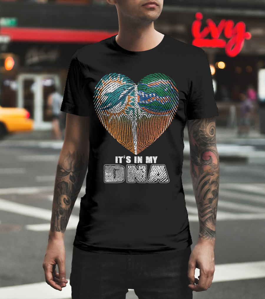 Miami Dolphins Florida Gators It's In My Dna T-Shirt