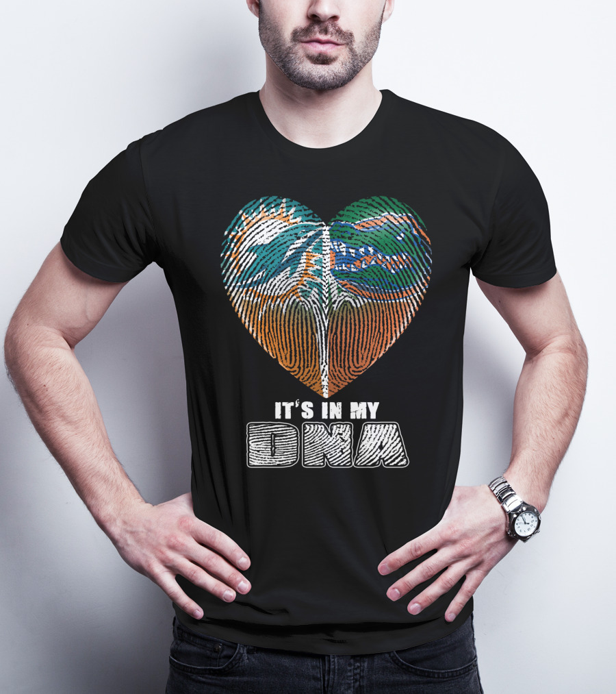 Miami Dolphins Florida Gators It's In My Dna T-Shirt