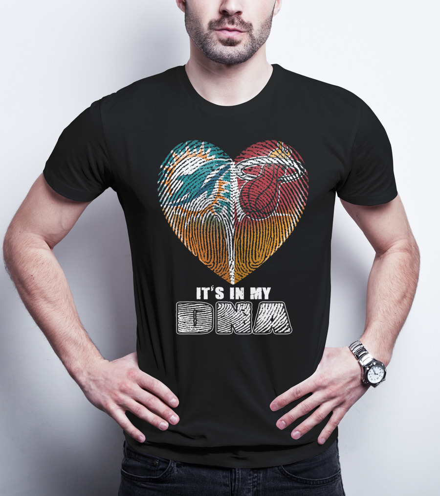 Miami Dolphins Miami Heat It’s In My Dna T-Shirt