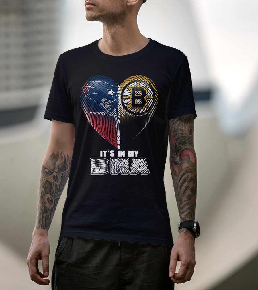It's In My Dna Patriots Bruins T-Shirt
