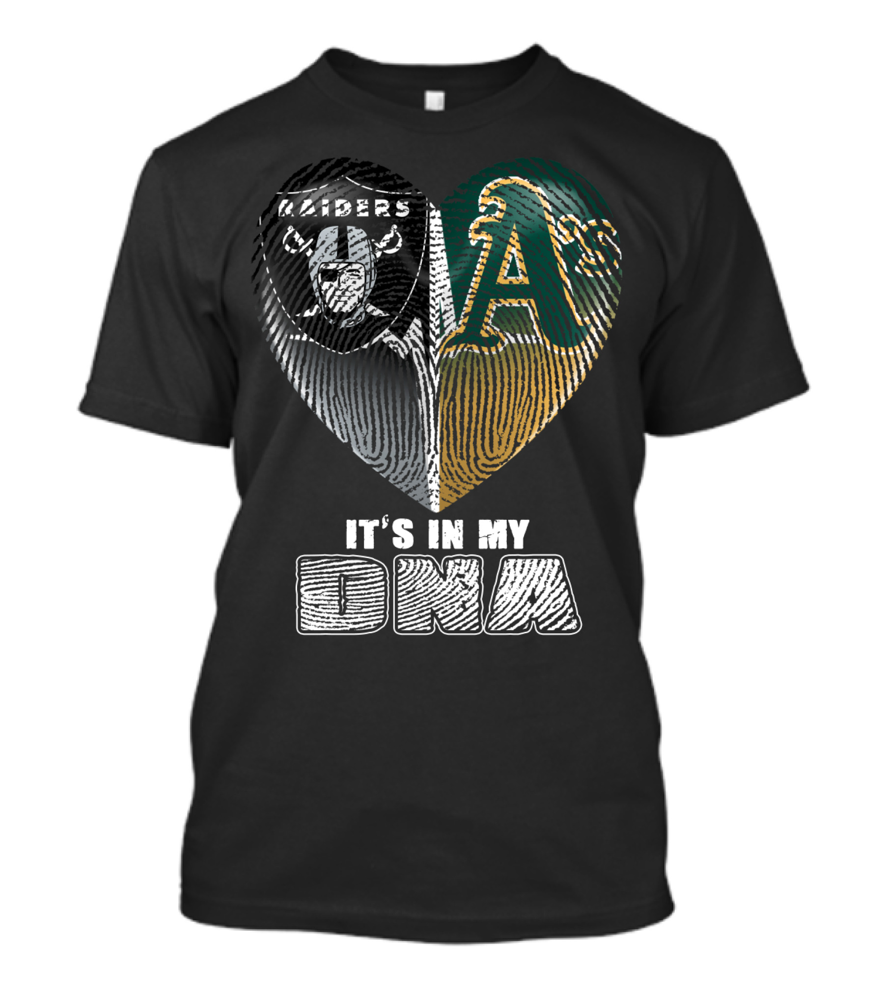 Oakland Raiders A's Heart It's In My Dna T-Shirt