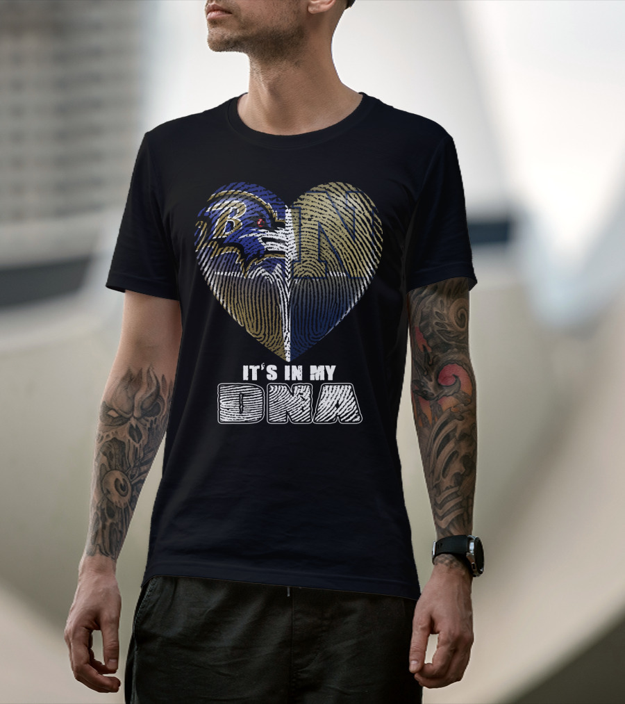 Baltimore Ravens Navy Midshipmen It's In My Dna T-Shirt