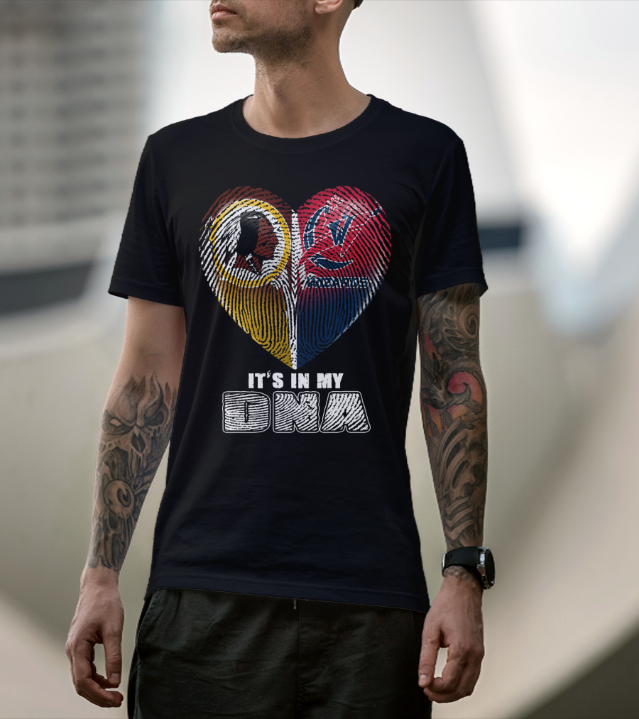 It's In My Dna Washington Redskins Wizards Heart T-Shirt