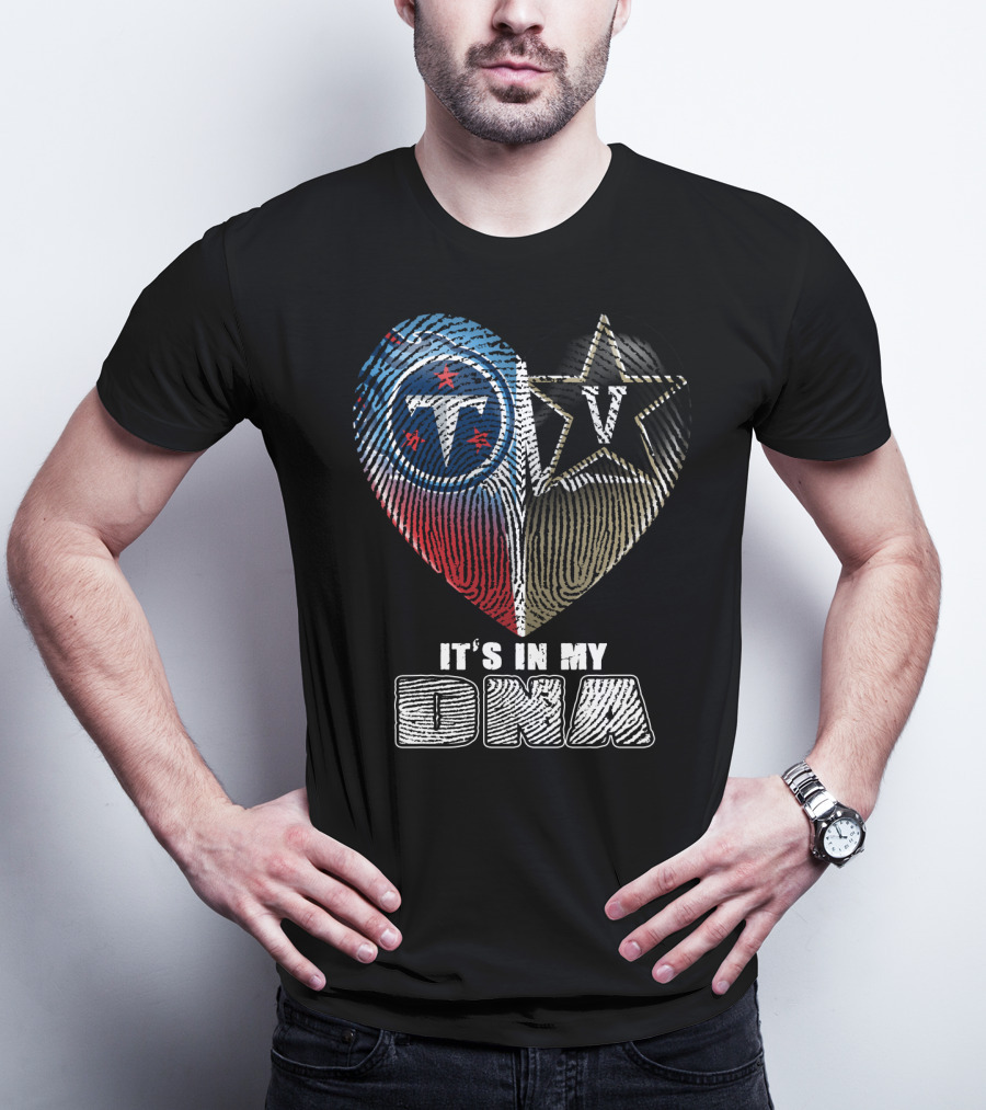 It's In My Dna Tennessee Titans Vanderbilt Commodores T-Shirt