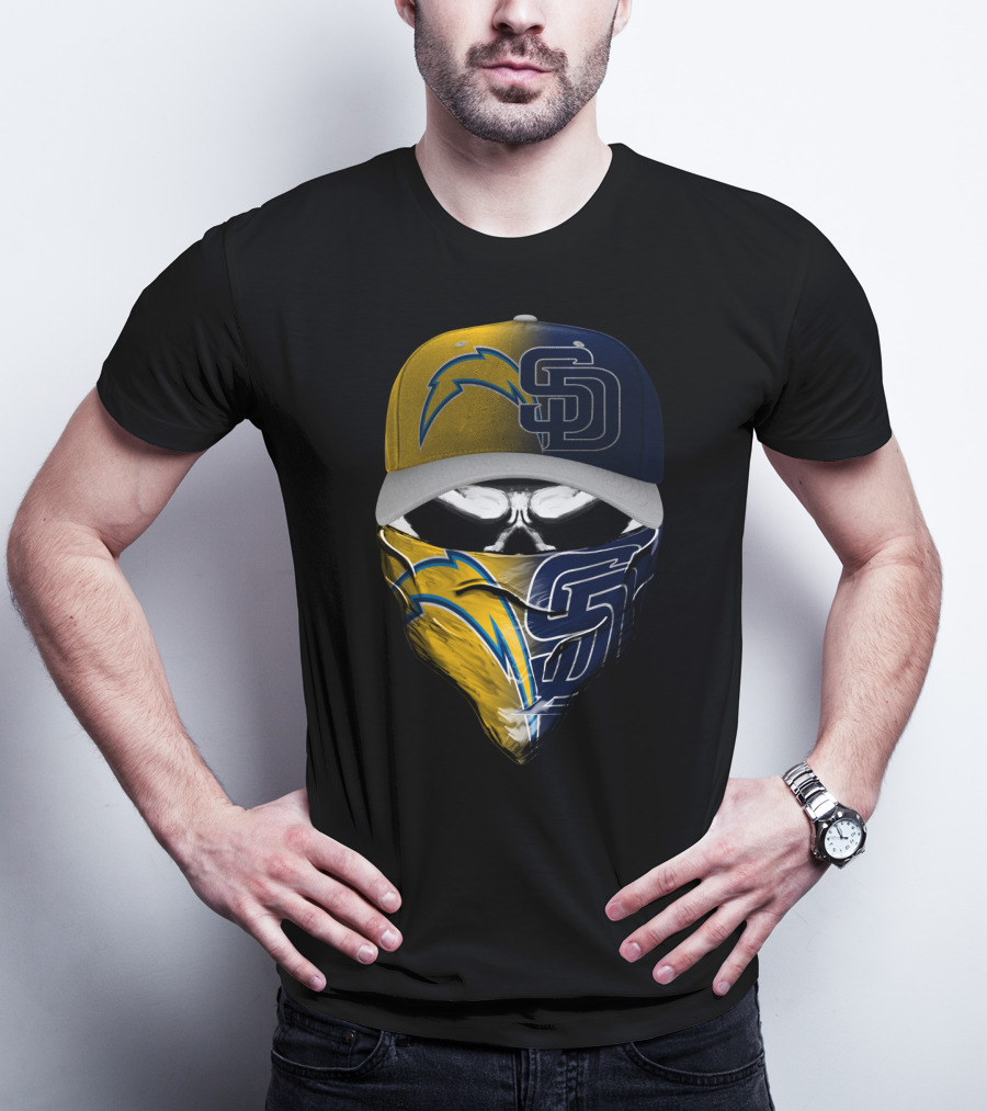 Chargers Padres Skum 033 Cap And Bandana Combo T-Shirt