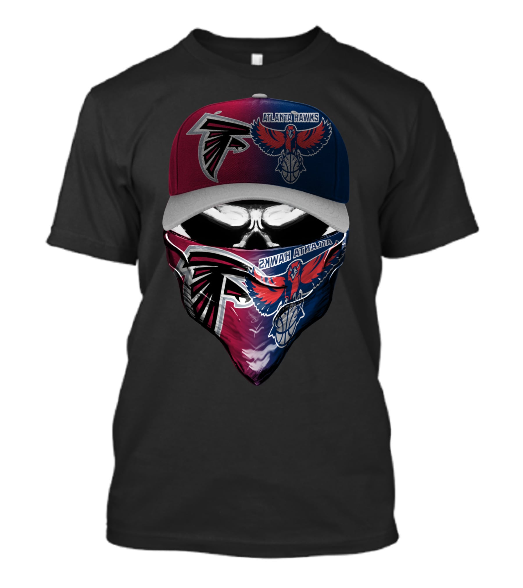 Atlanta Hawks Falcon Face Mask And Hat Combo T-Shirt