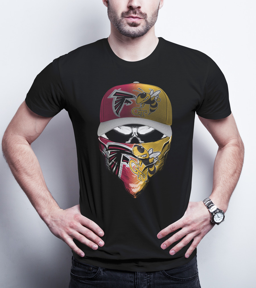Falcons Gt Skull Mask Cap Football Crossover T-Shirt