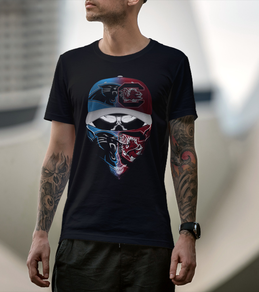 Panthers Gamecocks Split Mask Skum 088 T-Shirt