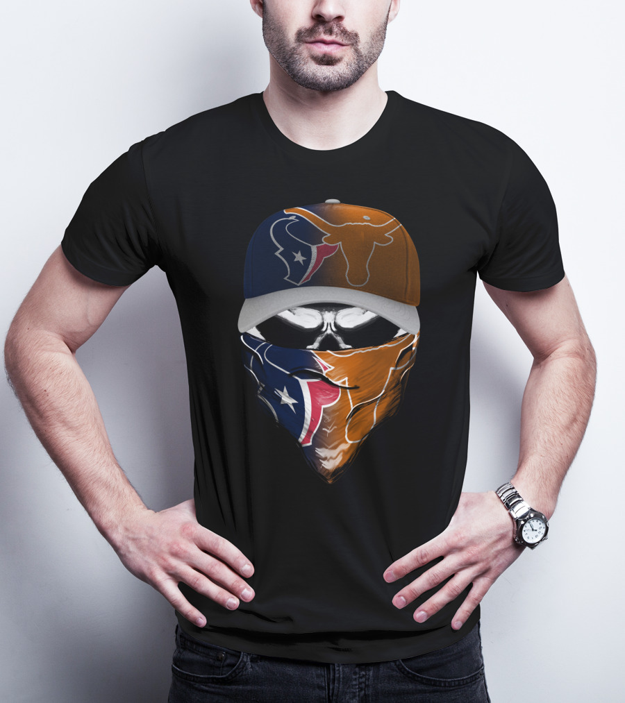 Houston Texans Longhorns Crossover Football Fan Gear T-Shirt