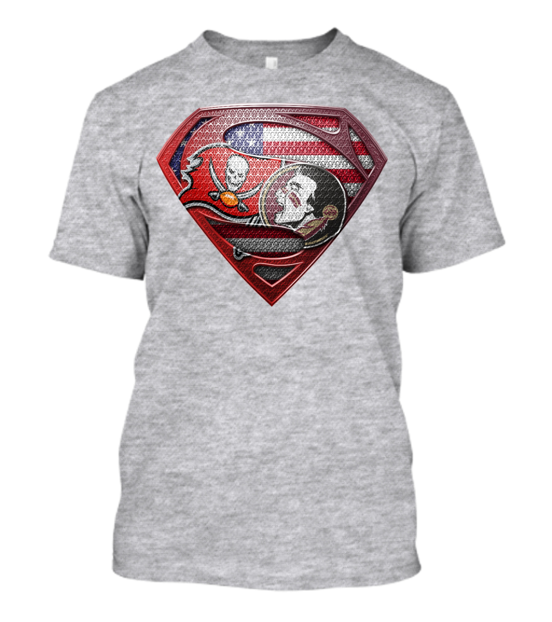 Superhero Skull Bat Shield With American Flag Elements T-Shirt