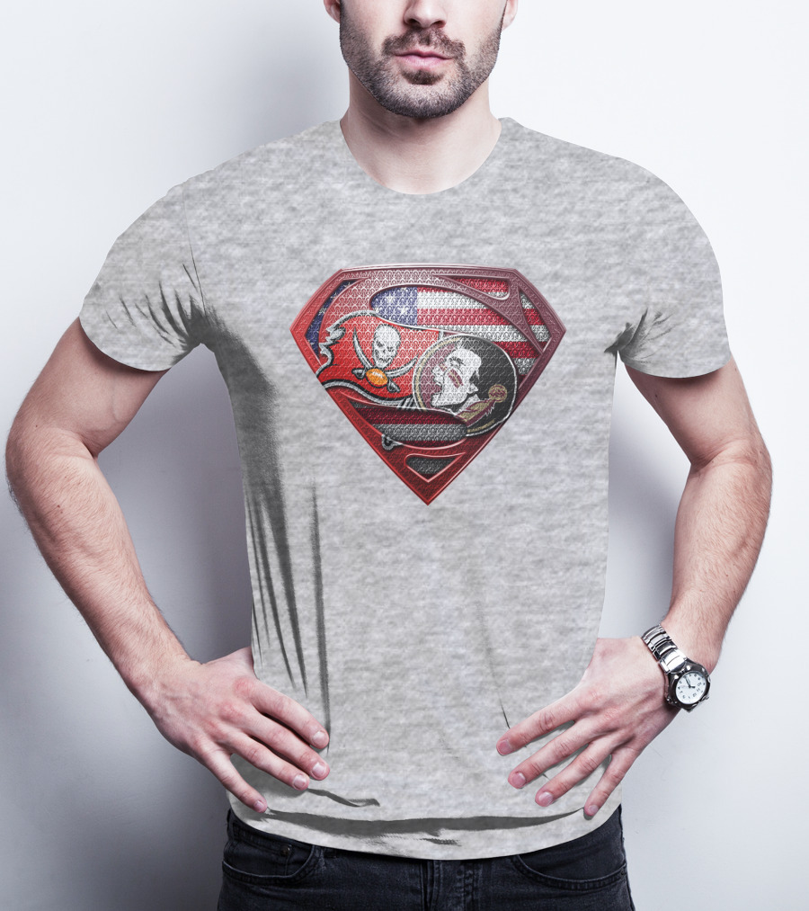 Superhero Skull Bat Shield With American Flag Elements T-Shirt