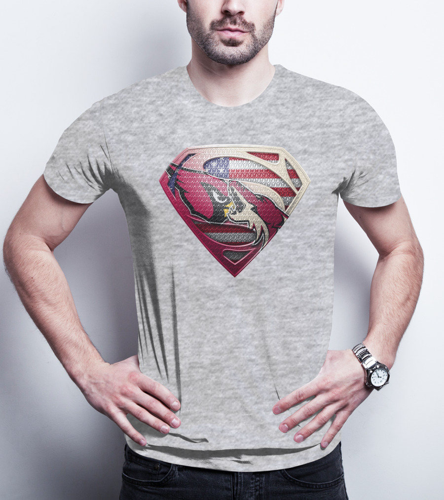 Superman Patriot Razorbacks Shield T-Shirt