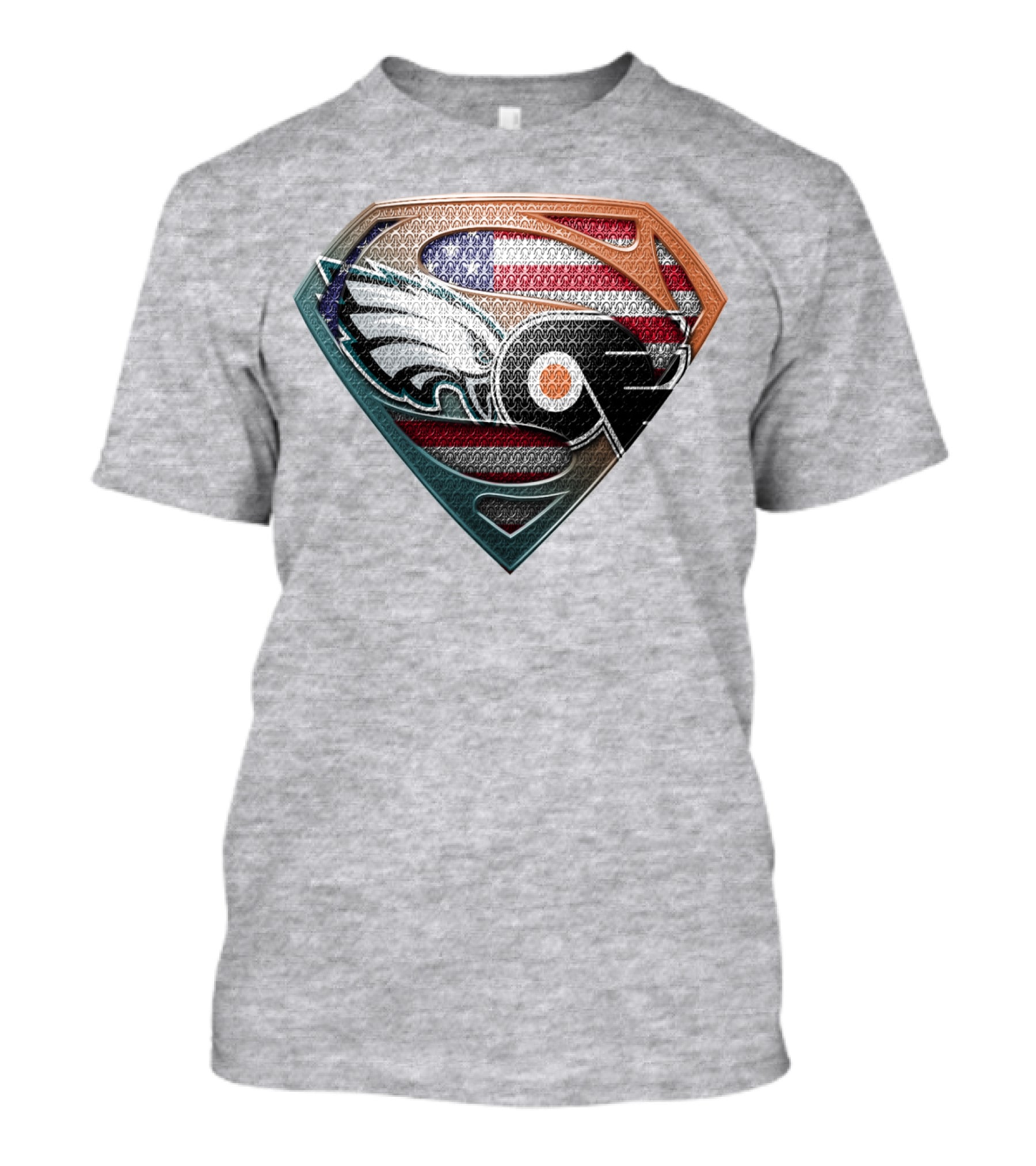 American Flag Eagles Flyers Shield T-Shirt