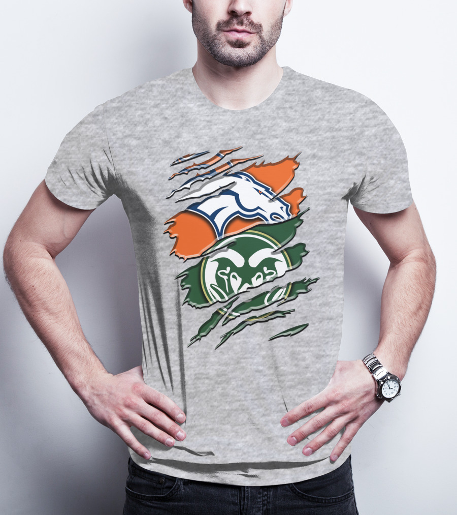 Denver Broncos Colorado State Rams T-Shirt