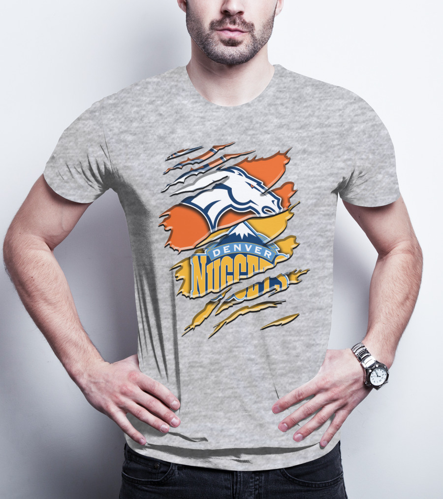 Denver Broncos And Nuggets Fan Crossover Rah 020 T-Shirt