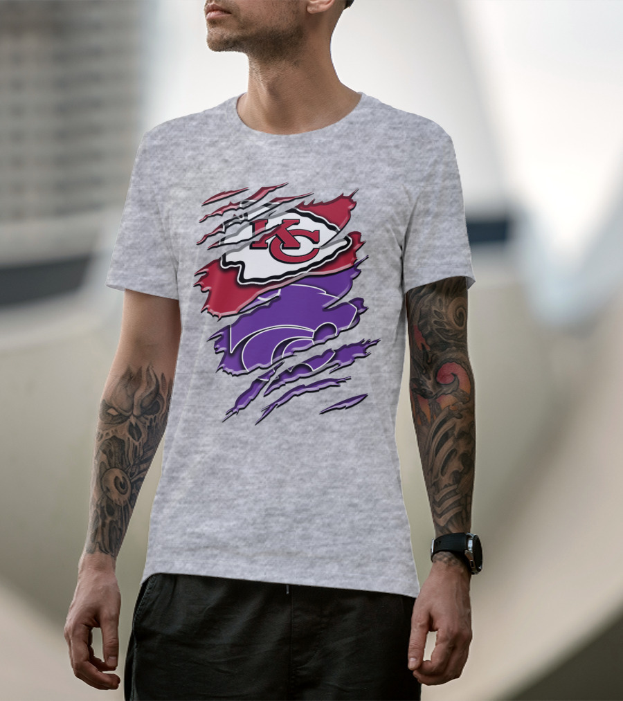 Kansas City Chiefs K-State Wildcats Fan Gear Rah 038 T-Shirt
