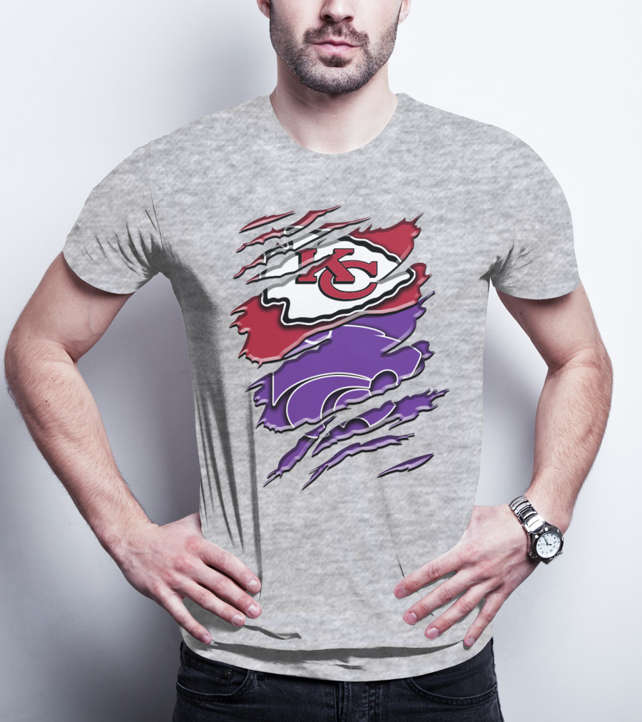 Kansas City Chiefs K-State Wildcats Fan Gear Rah 038 T-Shirt