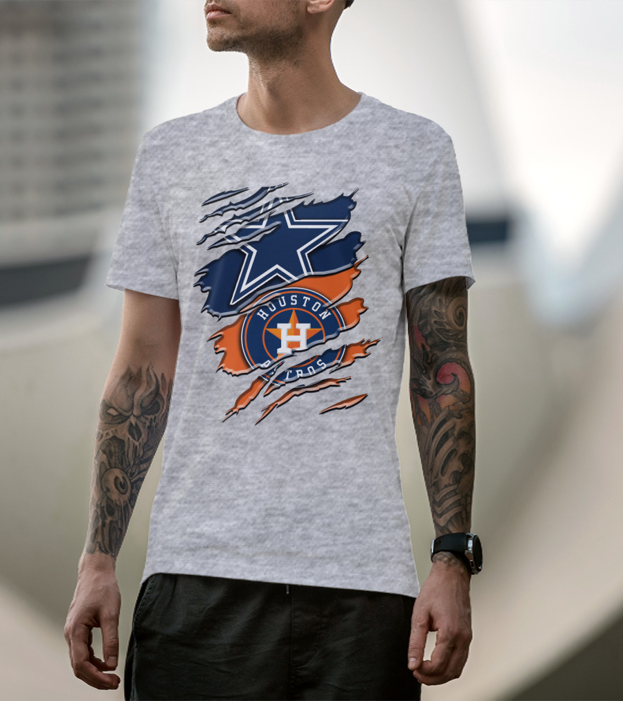 Dallas Cowboys Houston Astros Fan Crossover Rah 046 T-Shirt
