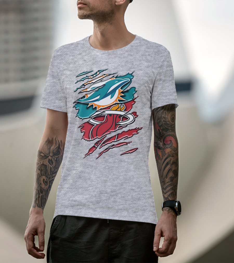 Miami Dolphins And Heat Rah 051 T-Shirt
