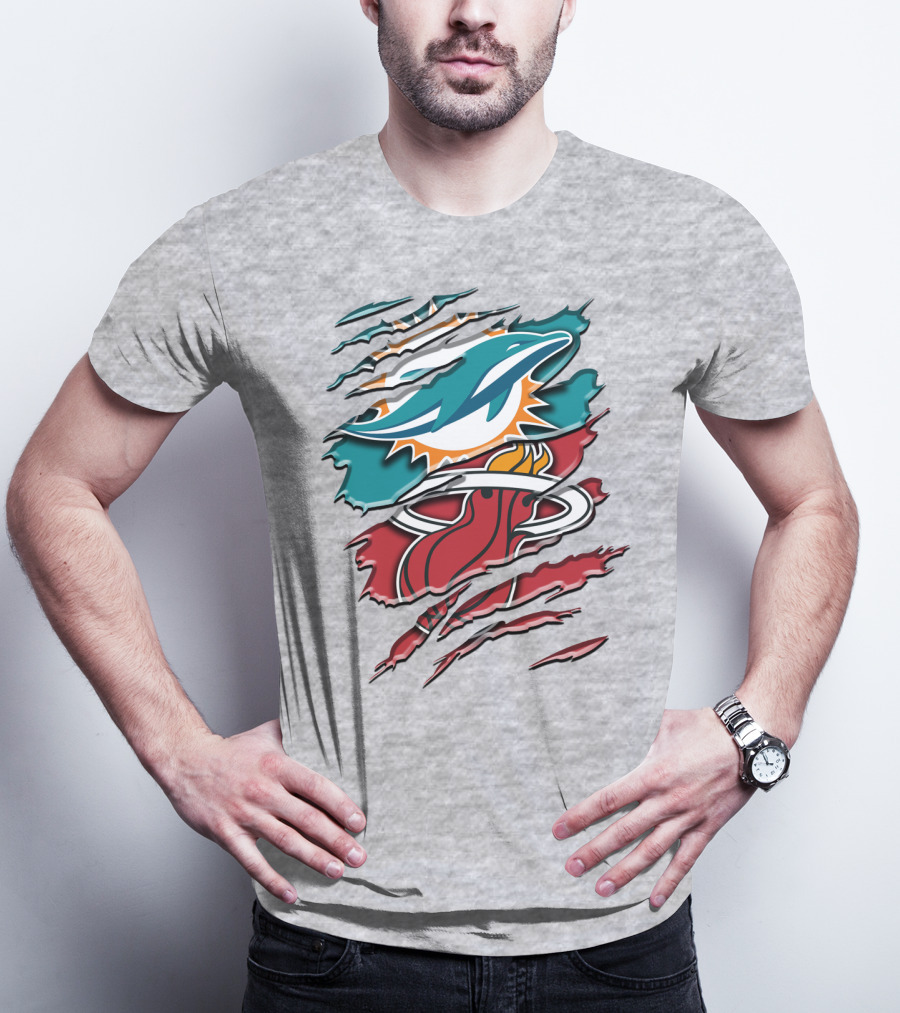 Miami Dolphins And Heat Rah 051 T-Shirt