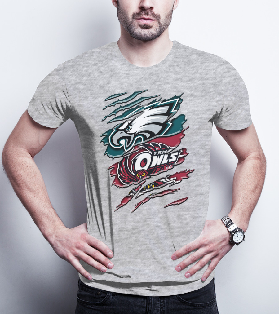 Philadelphia Eagles Temple Owls Rah 058 T-Shirt