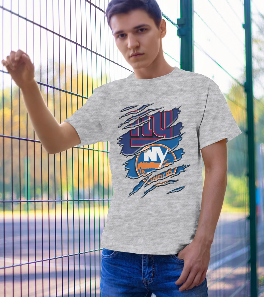 New York Giants Ny Islanders Crossover Rah 063 T-Shirt