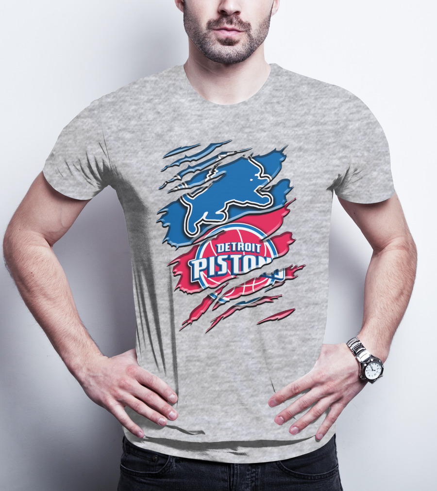 Detroit Pistons Rah 073 Lions Dual T-Shirt