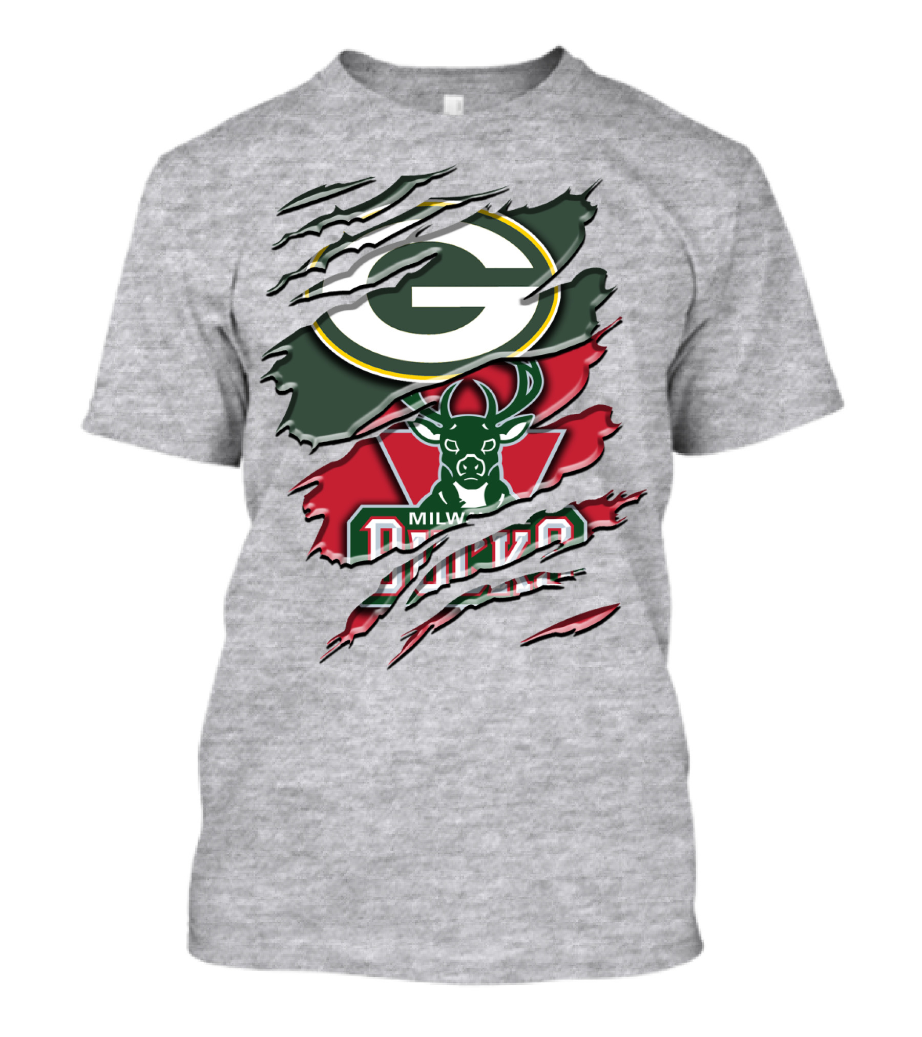 Milwaukee Bucks Green Bay Packers Crossover Rah T-Shirt