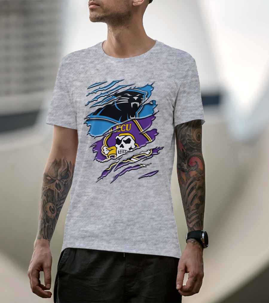 Carolina Panthers Ecu Pirates Rah T-Shirt