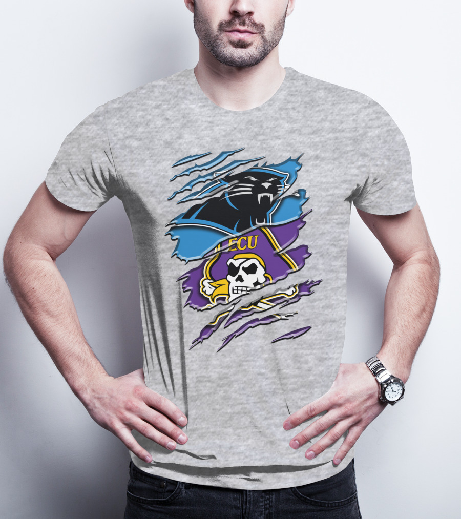 Carolina Panthers Ecu Pirates Rah T-Shirt