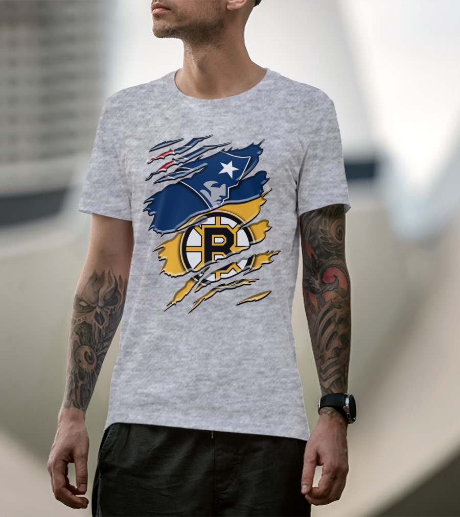New England Patriots Boston Bruins Blend T-Shirt