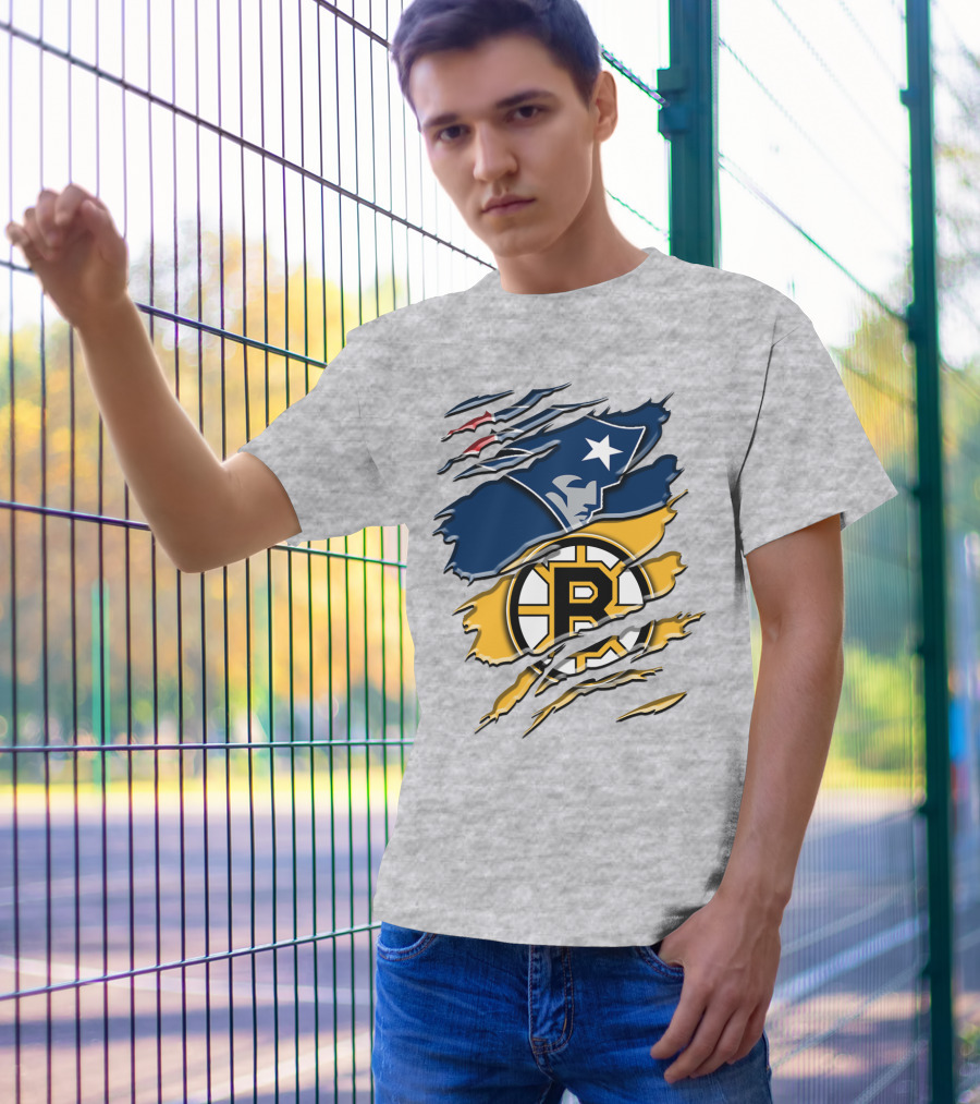 New England Patriots Boston Bruins Blend T-Shirt