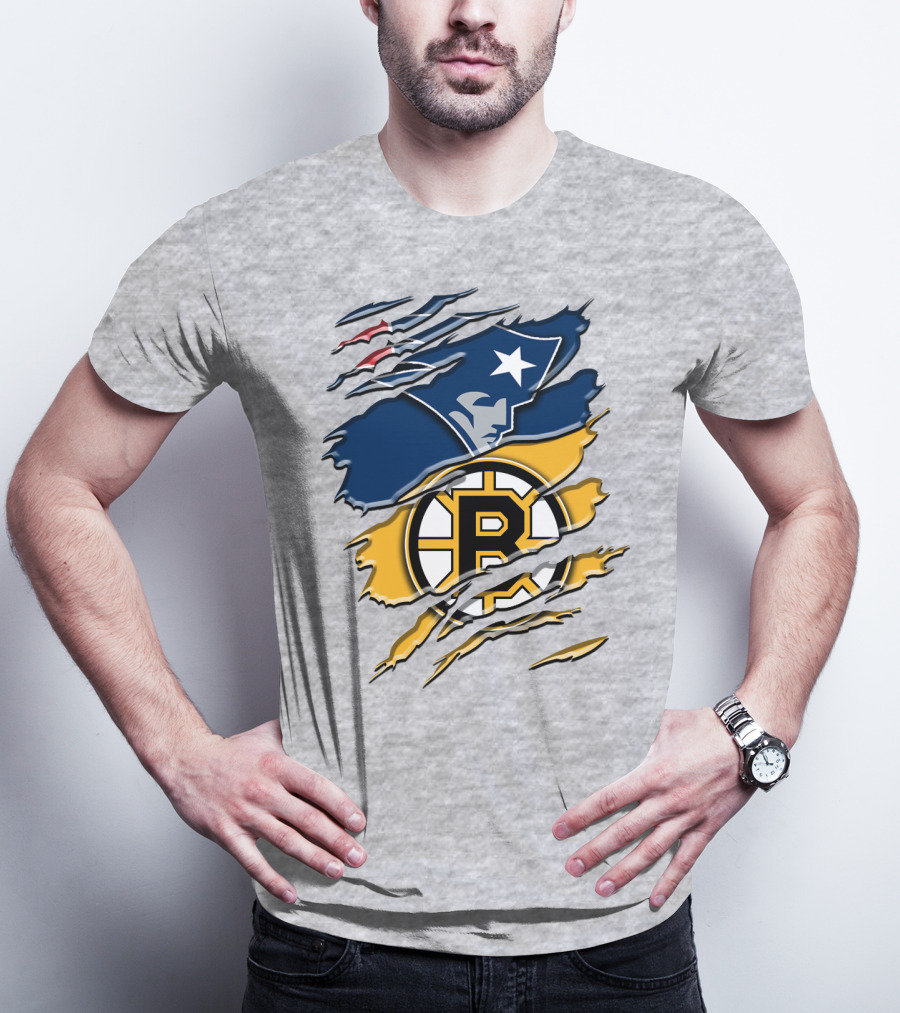 New England Patriots Boston Bruins Blend T-Shirt