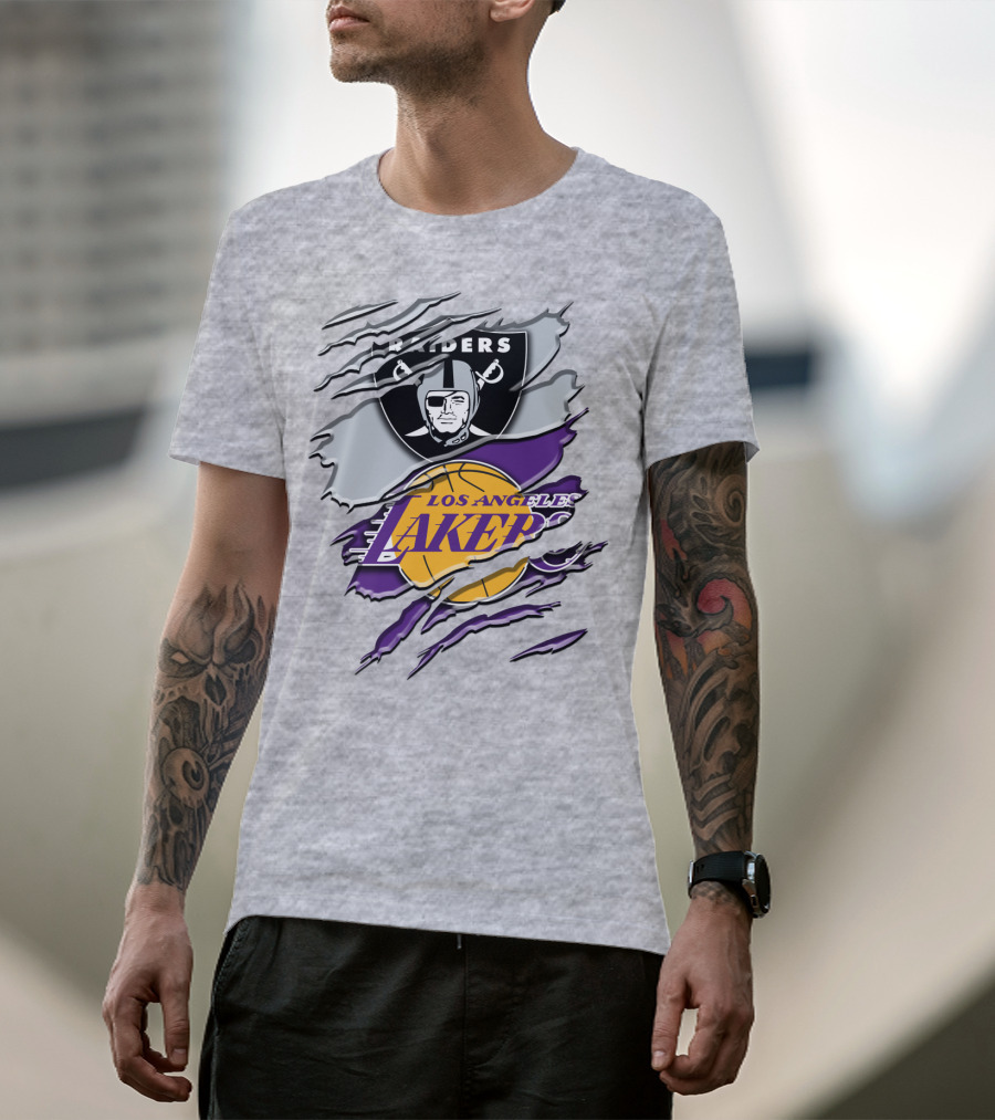 Raiders Los Angeles Lakers Rah 095 T-Shirt